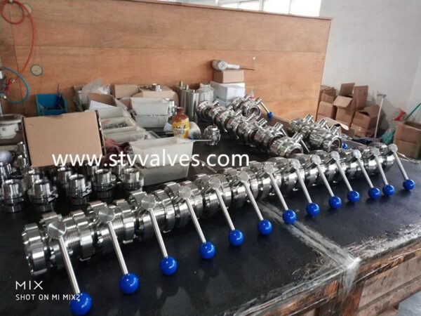 STV Delivery DIN High Quality Sanitary Butterfly Valve - China Valve ...