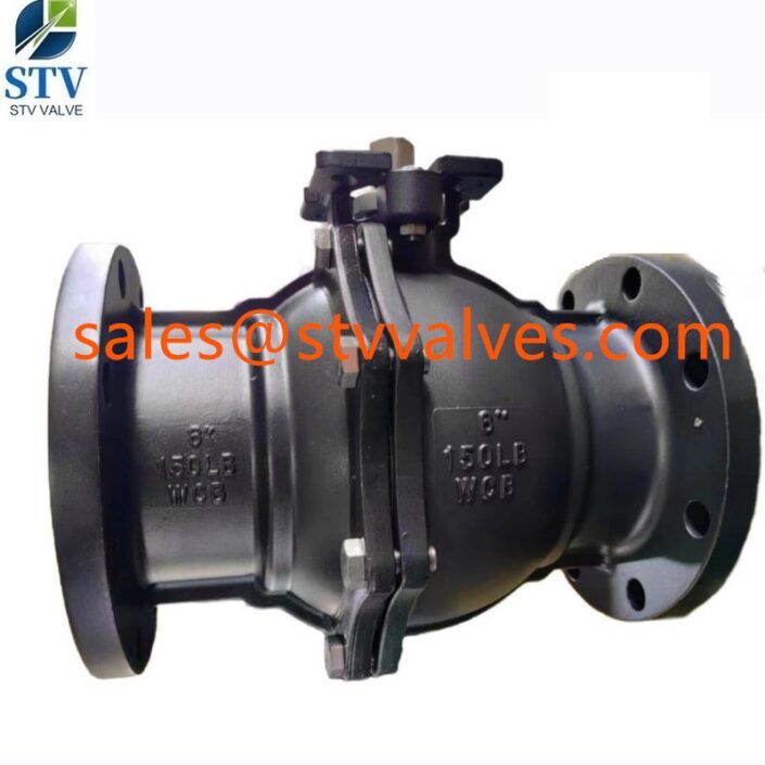 2PC Floating Ball Valve ,WCB,6 Inch,Worm Gear Box,RF End - China Valve ...